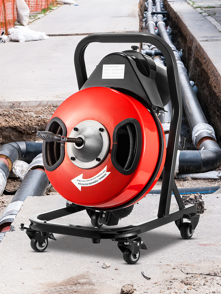 VEVOR Sewer Machine Drain Cleaner 15m x 13mm 370W Sewer Cleaning Clog w ...