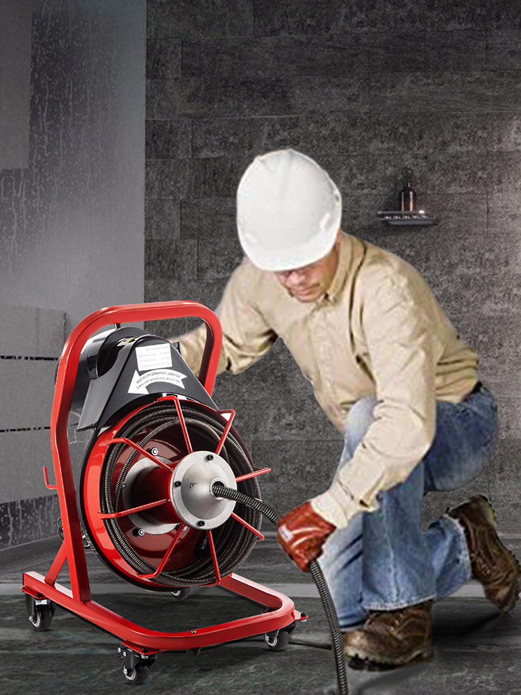 VEVOR Electric Drain Auger, 50' x 1/2", 250W Sewer Snake Machine Fit 2 ...