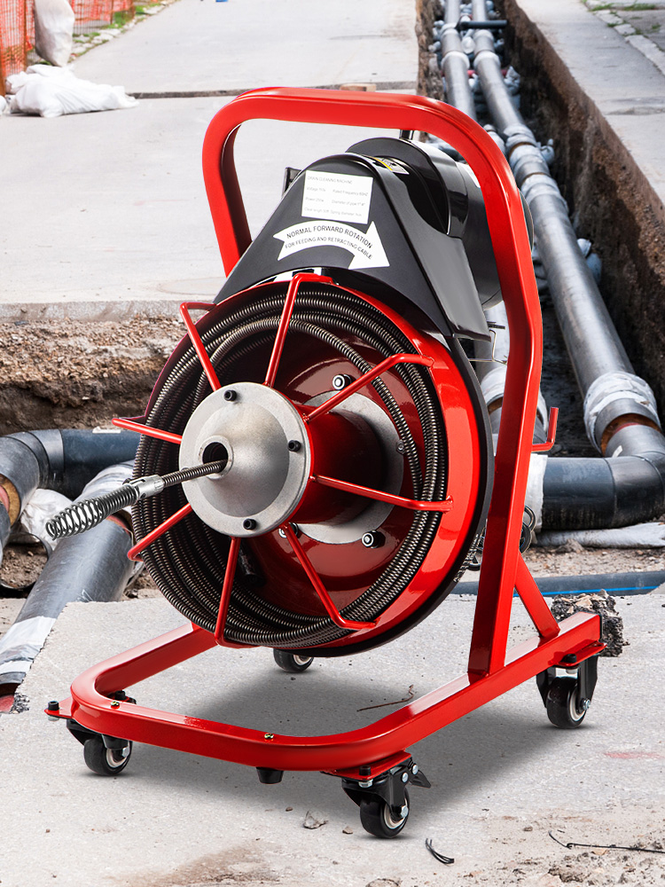 VEVOR Sewer Machine Drain Cleaner 23m x 13mm 370W Sewer Cleaning Clog w ...