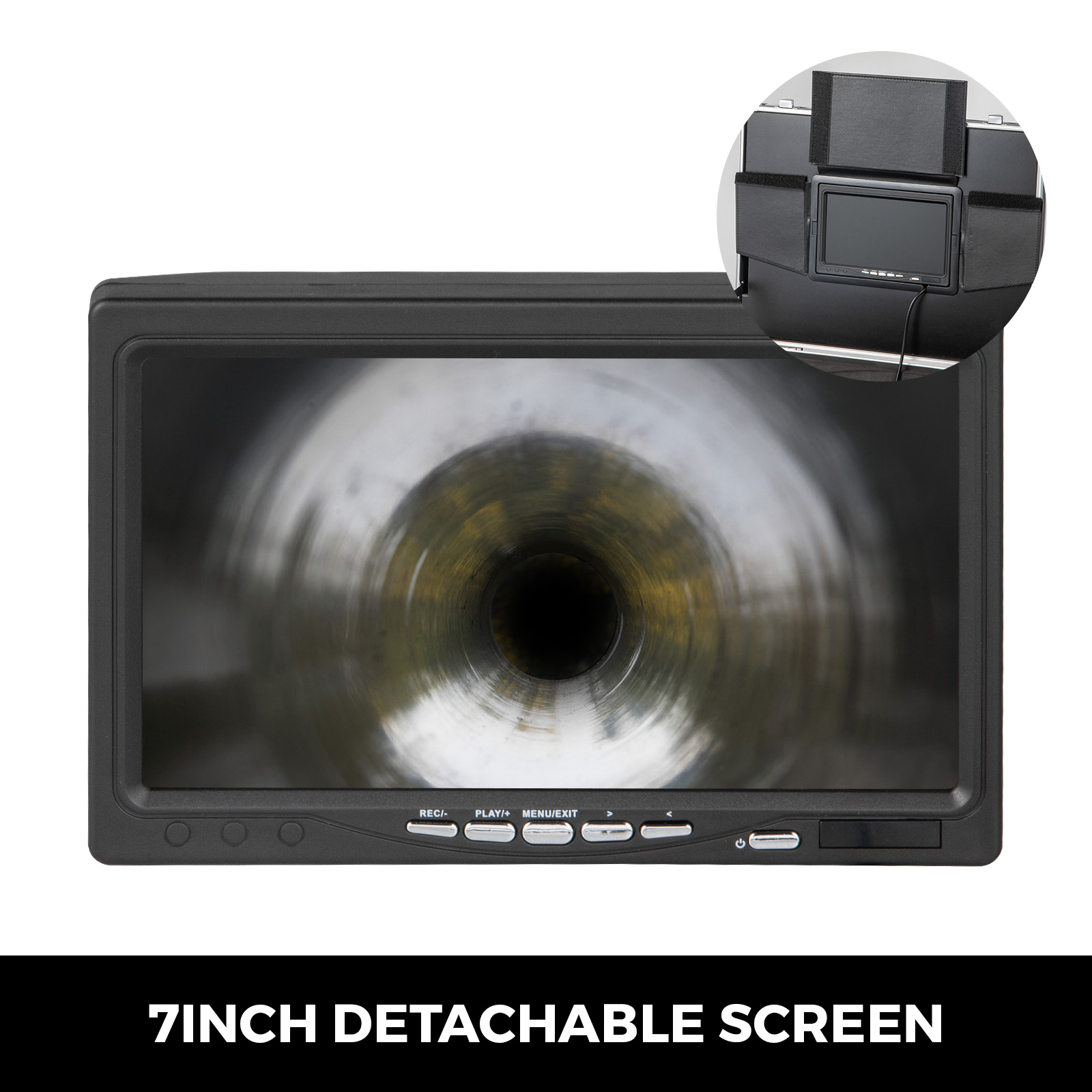 VEVOR Pipe Inspection Camera 20m Cable Sewer Camera 7inch Display Sewer ...