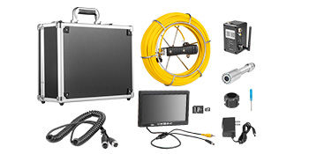 VEVOR 50M 9 Inch WiFi 23mm Pipe Inspection Camera 1000 TVL and 12 LED ...