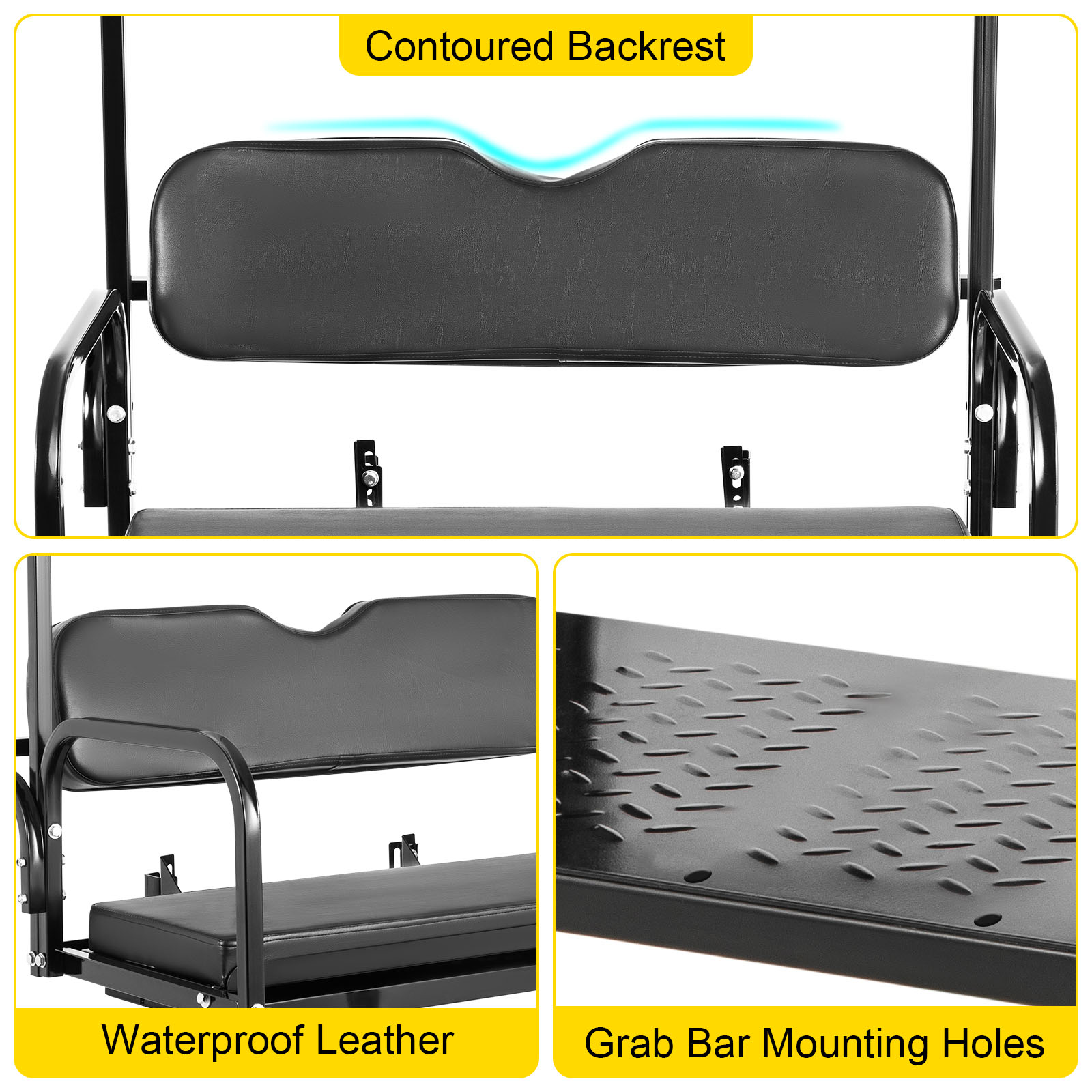 VEVOR Golf Cart Rear Seat, Club Car Rear Seat for 2004-2018 Club Car ...