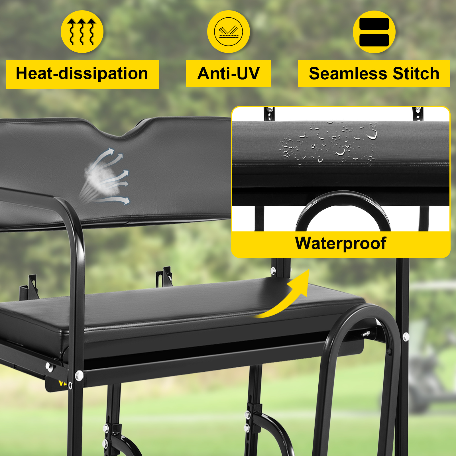 VEVOR Golf Cart Rear Seat, Club Car Rear Seat for Yamaha G29 Drive 2006 ...