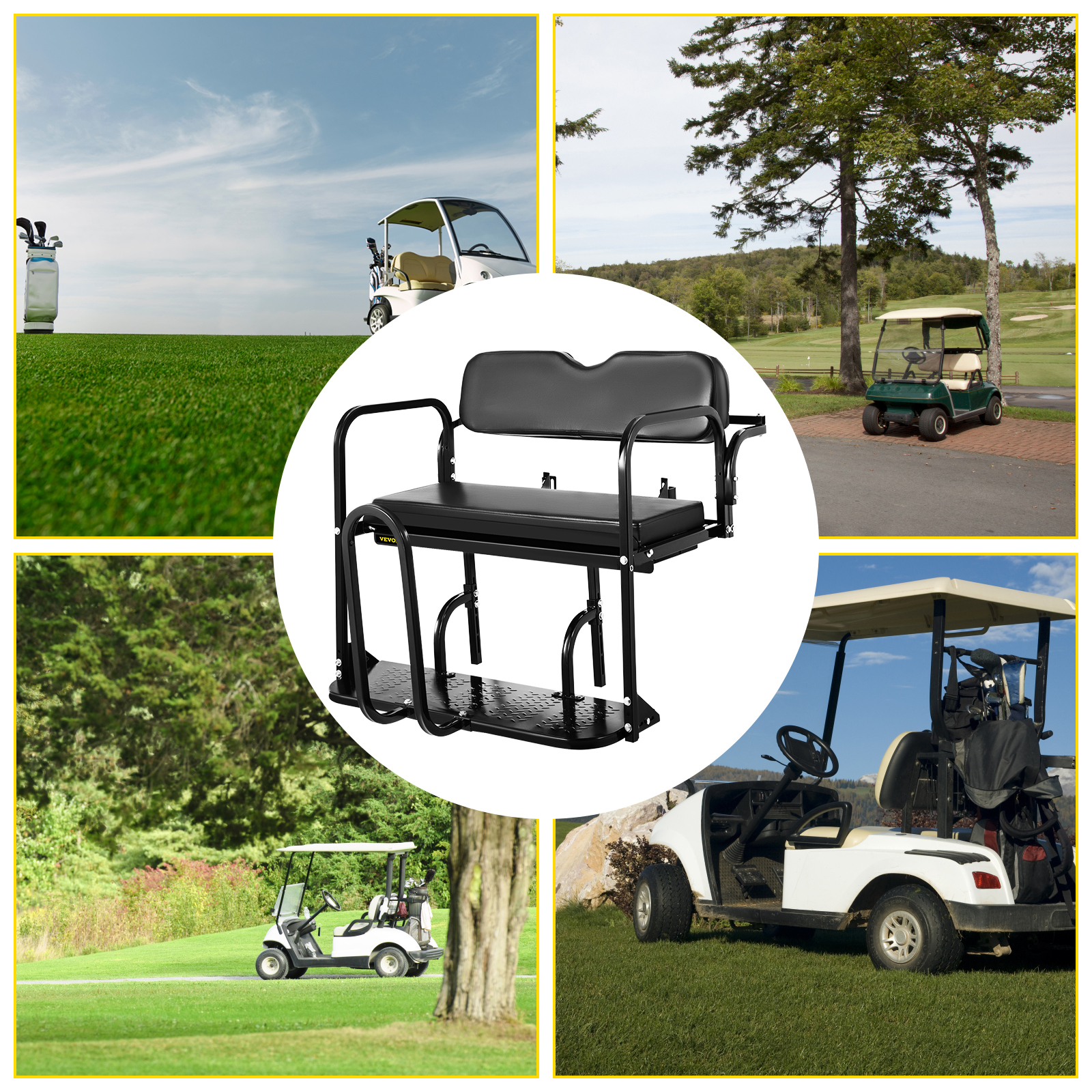 VEVOR Golf Cart Rear Seat, Club Car Rear Seat for Yamaha G29 Drive 2006 ...