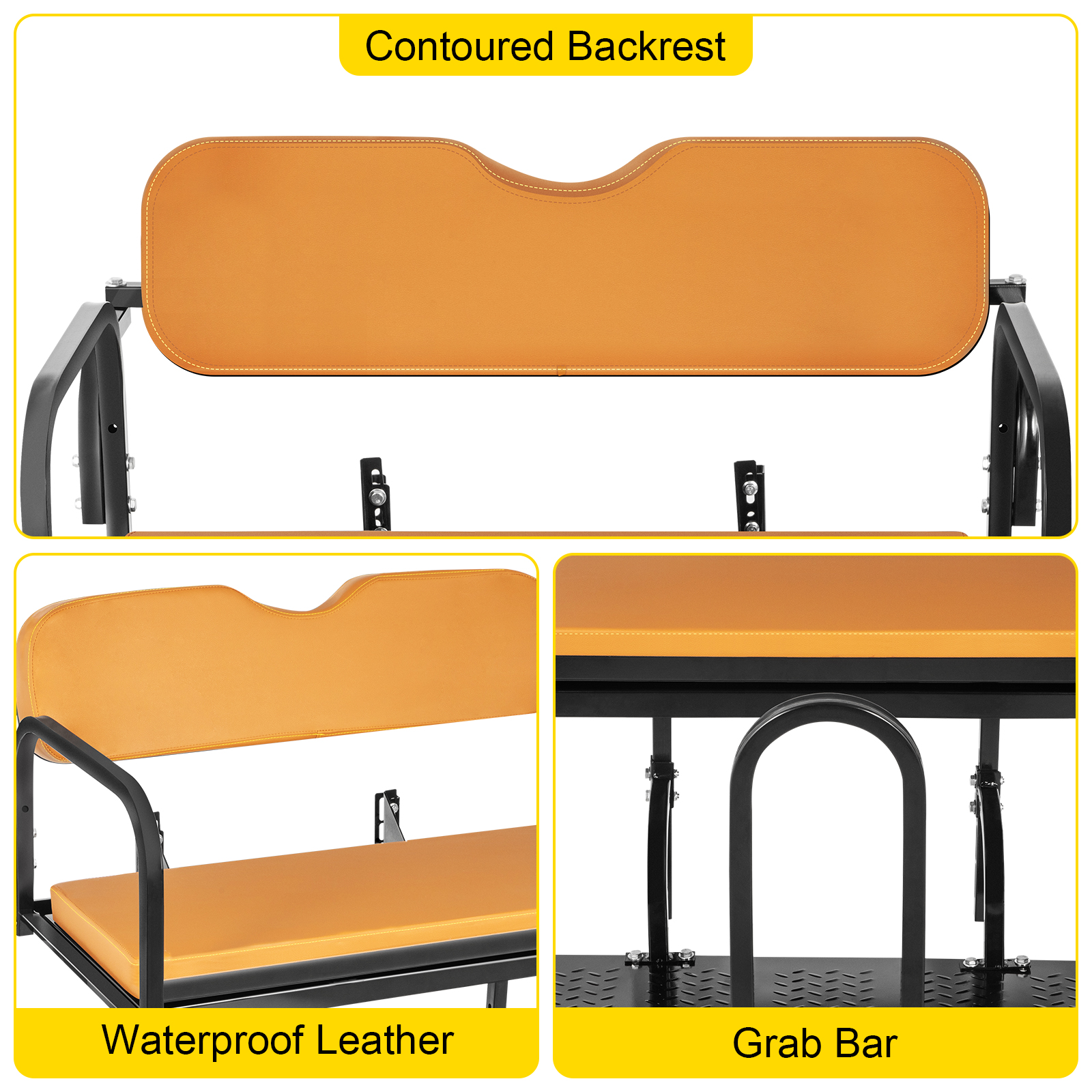 VEVOR Golf Cart Rear Seat, Club Car Rear Seat for Club Car Precedent ...