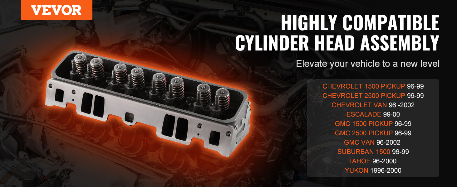 VEVOR Engine Cylinder Head Assembly Replacement Iron for CHEVROLET ...
