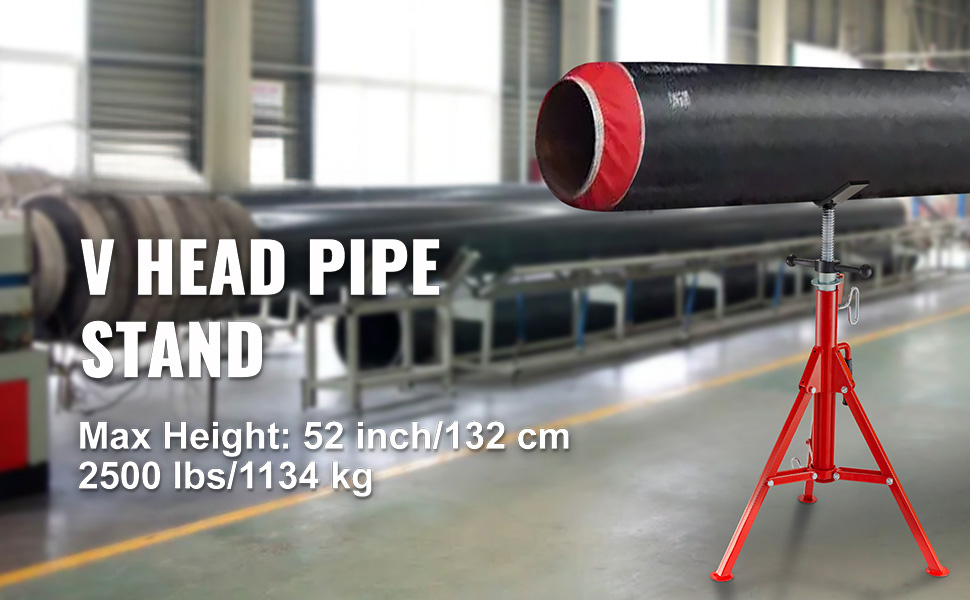 Mophorn V Head Pipe Stand, Adjustable Height 28-52 inch, 4500lbs/2 Tons ...