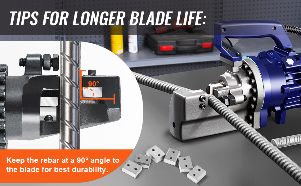 VEVOR 6 PCS 25mm(1 inch) Electric Rebar Cutter Blade Replacement Jaw ...