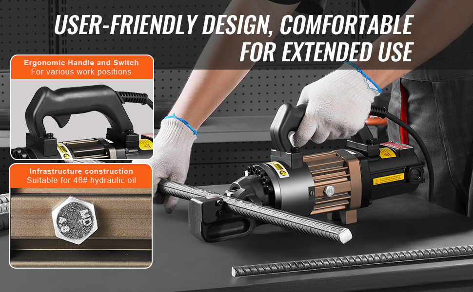 VEVOR 1500W Electric Hydraulic Rebar Cutter Cutting up to 7/8 Inch #7 4 ...