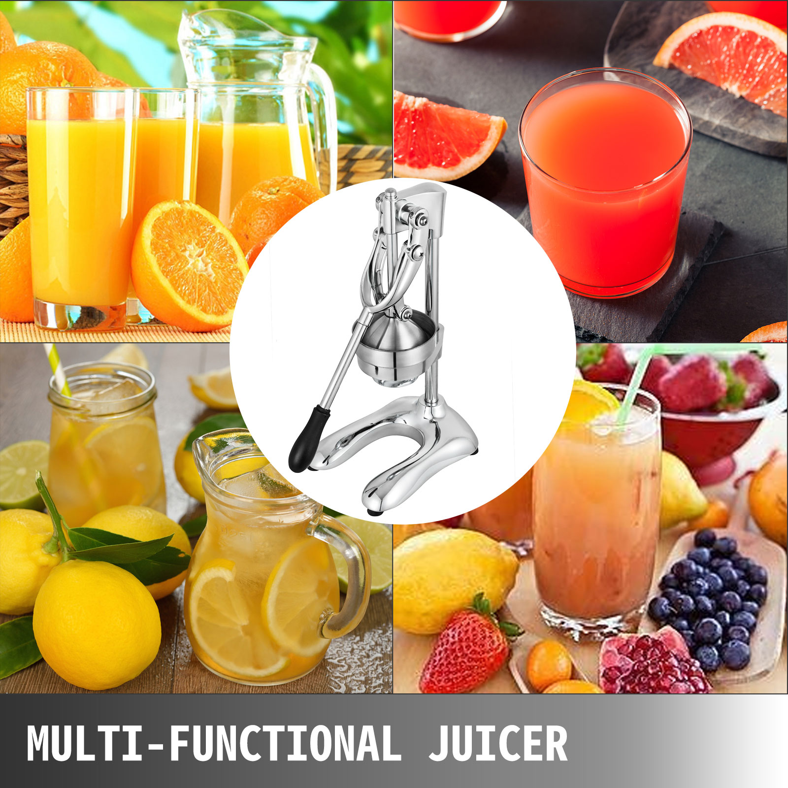 Vevor Hand Press Commercial Pro Manual Citrus Fruit Lemon Juicer Juice ...