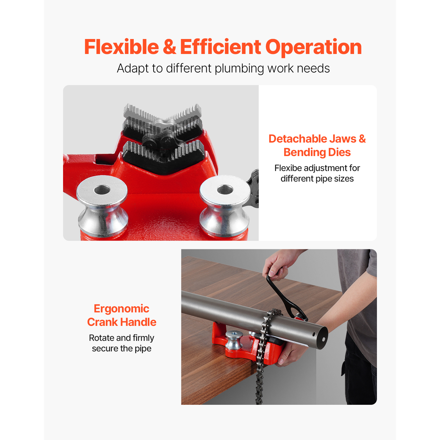 Mophorn Heavy-Duty Pipe Chain Vise, Adjustable Hitch Mount Holder, 1/8 ...