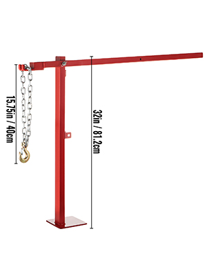 VEVOR Post Puller 42" Long Chain Fence Post Puller 32" Standing Frame ...