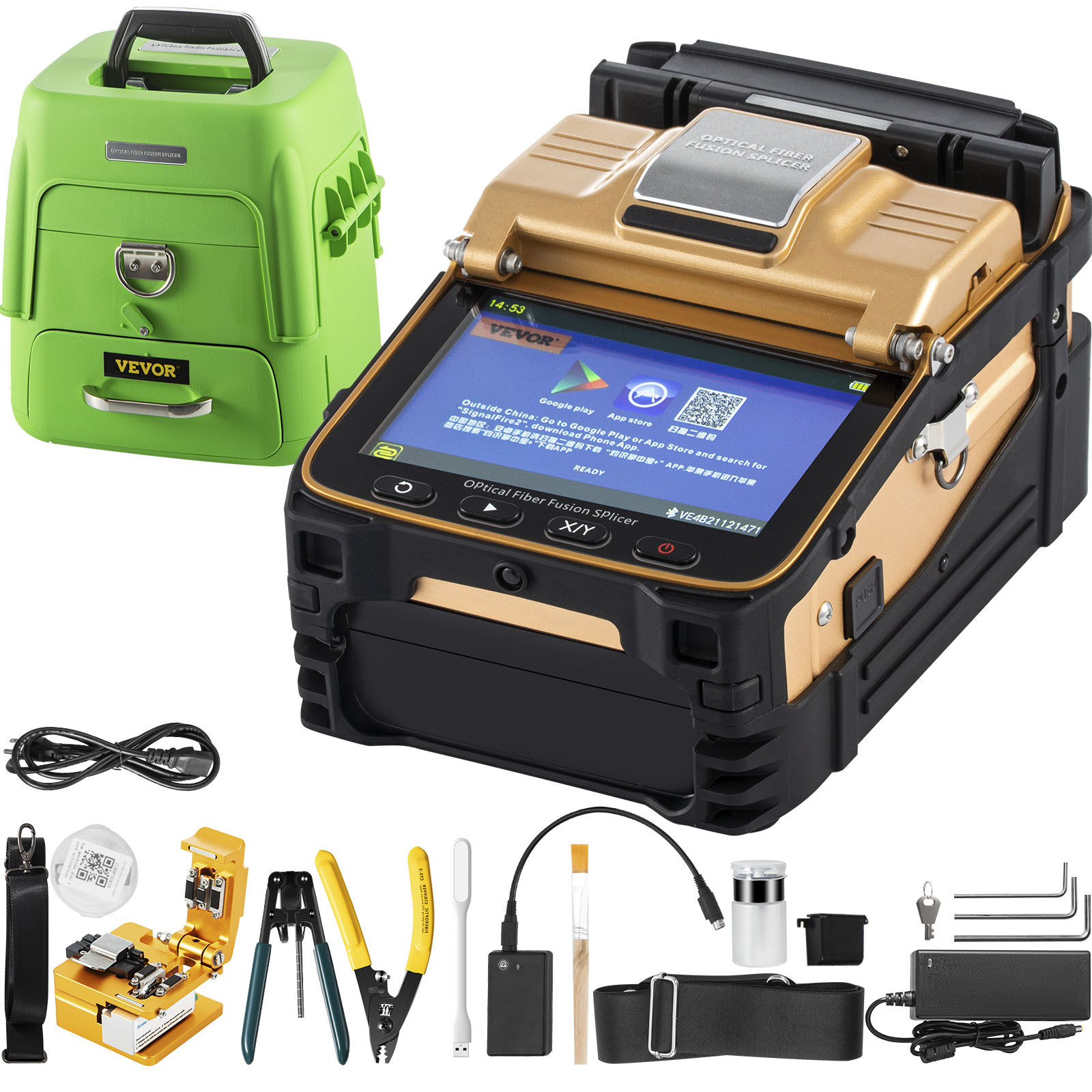VEVOR Fiber Fusion Splicer AI 8 With 6 Seconds Splicing Time Fusion VEVOR Fiber Fusion Splicer AI 8 With 6 Seconds Splicing Time Fusion