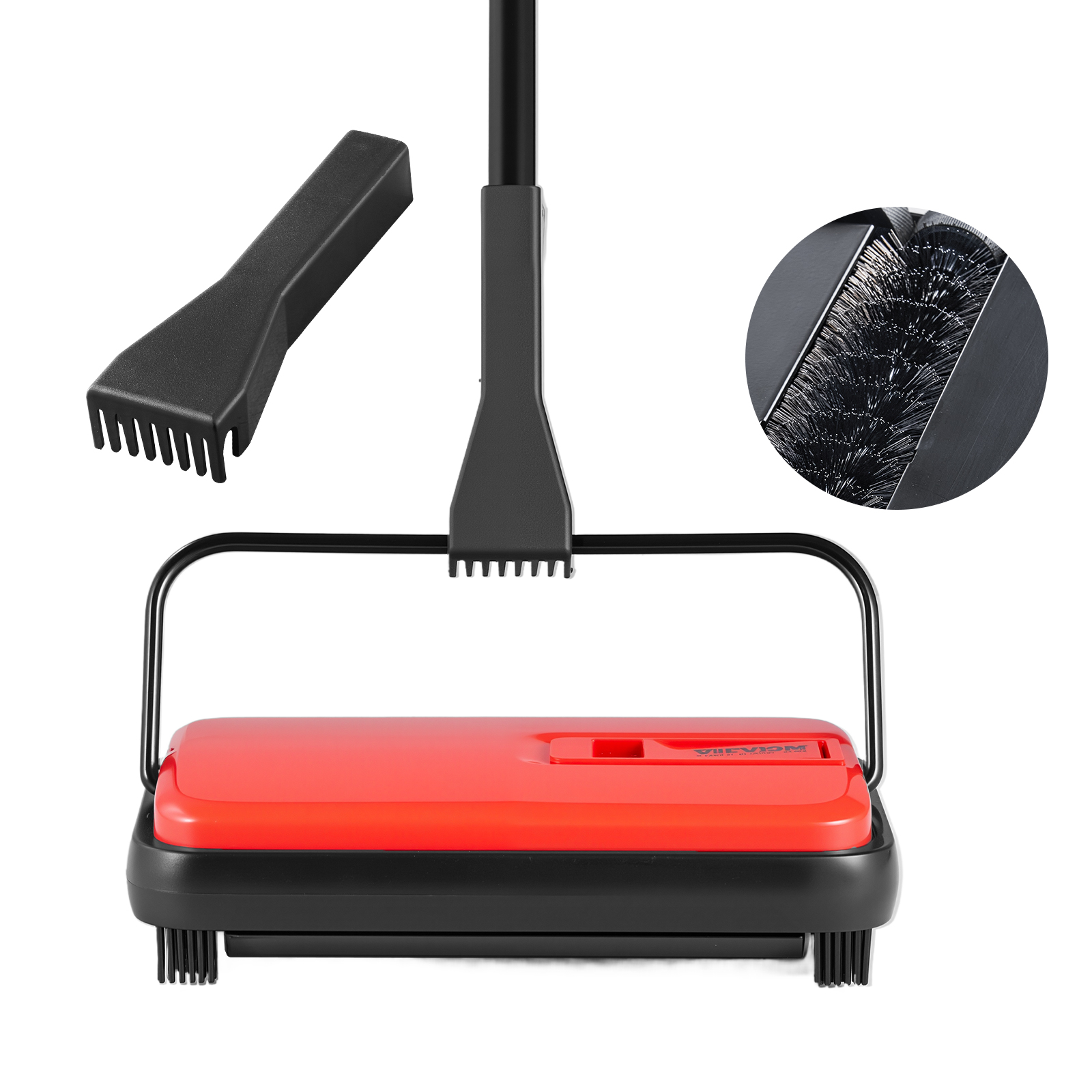 VEVOR Carpet Floor Sweeper Manual 6.7 inch Width Sweeping Paths Non ...
