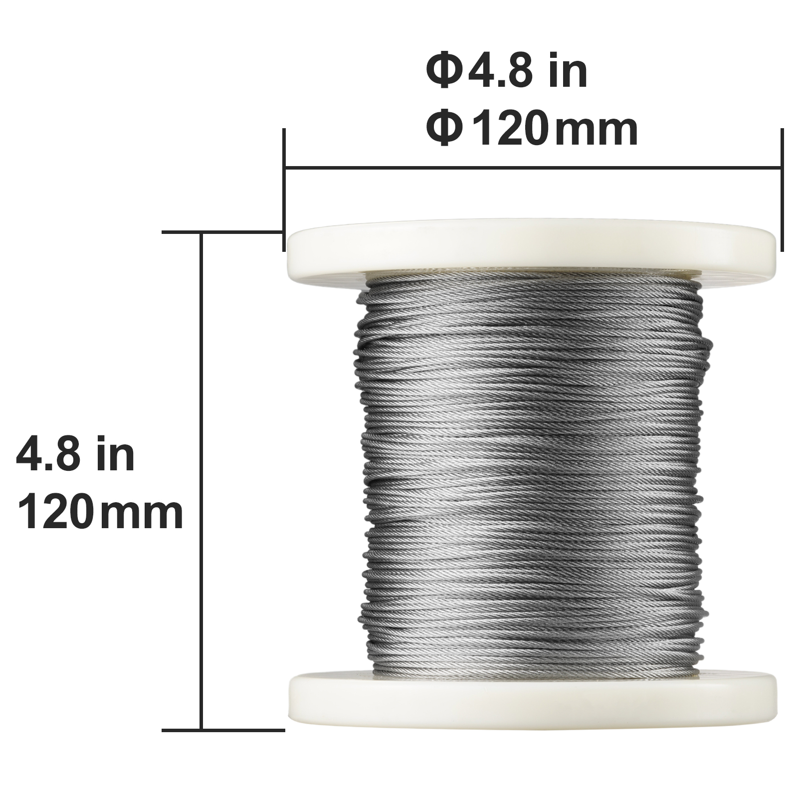 Mophorn 1/16 Wire Rope Kit, 304 Stainless Steel Cable with 80 Sleeves ...