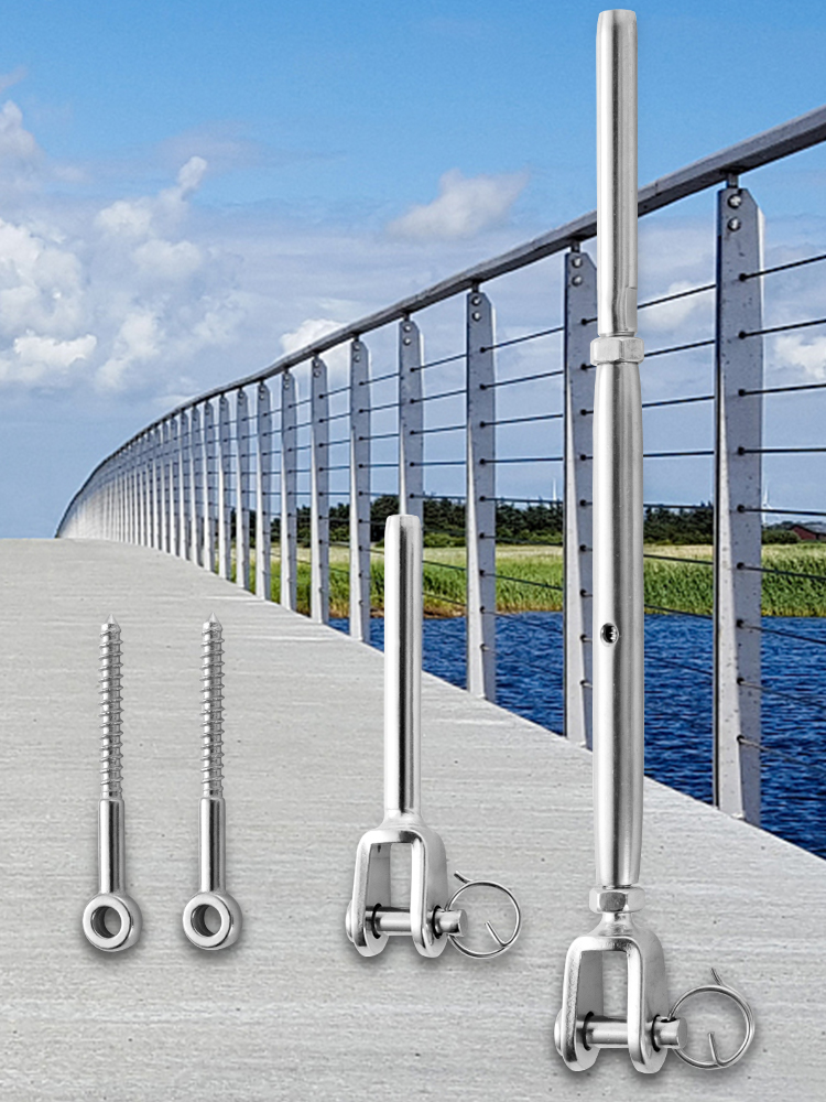 Vevor Steel Cable Railing Kit Wire Railing 316 Stainless Fit 1/8" Cable ...