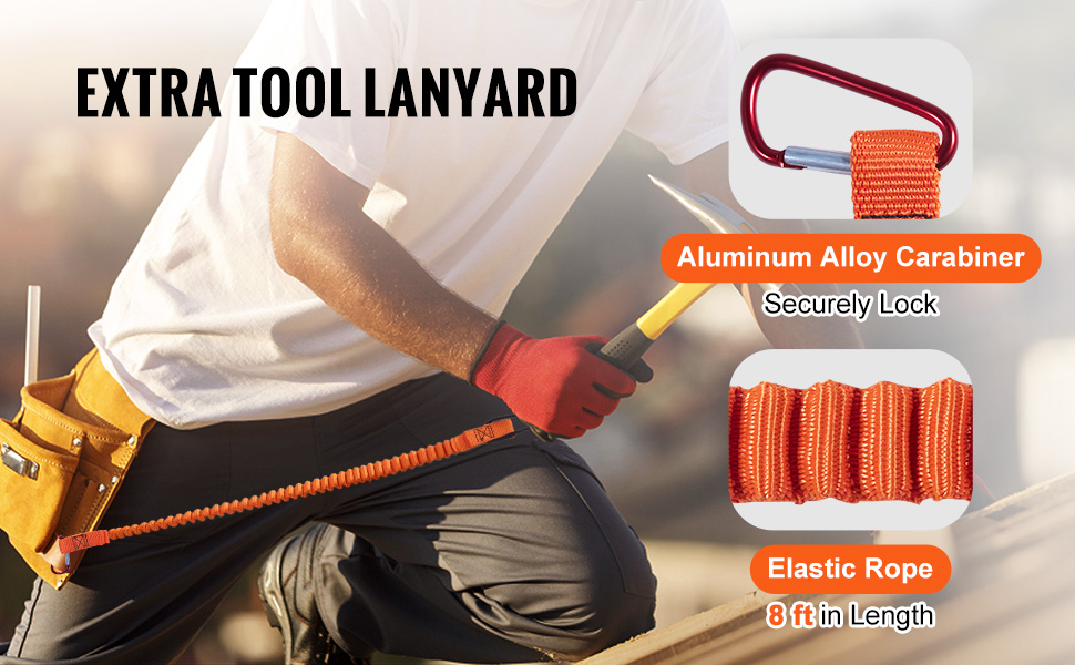 VEVOR VEVOR - Cuerda de seguridad con núcleo de acero de 16 mm y 2,4 m ...