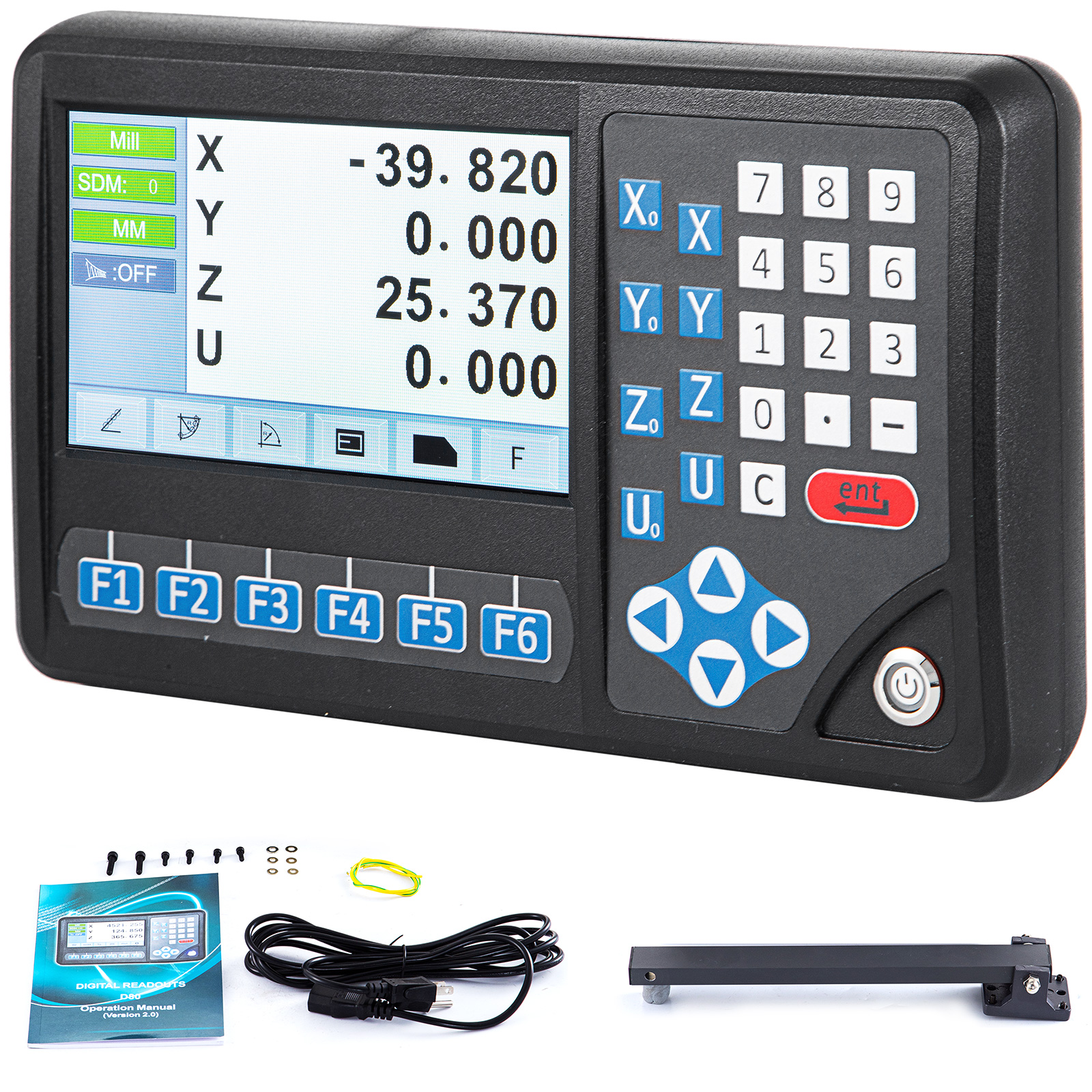4 Axis Digital Readout Mill, Linear Encoder,LCD Screen,DRO for Milling ...