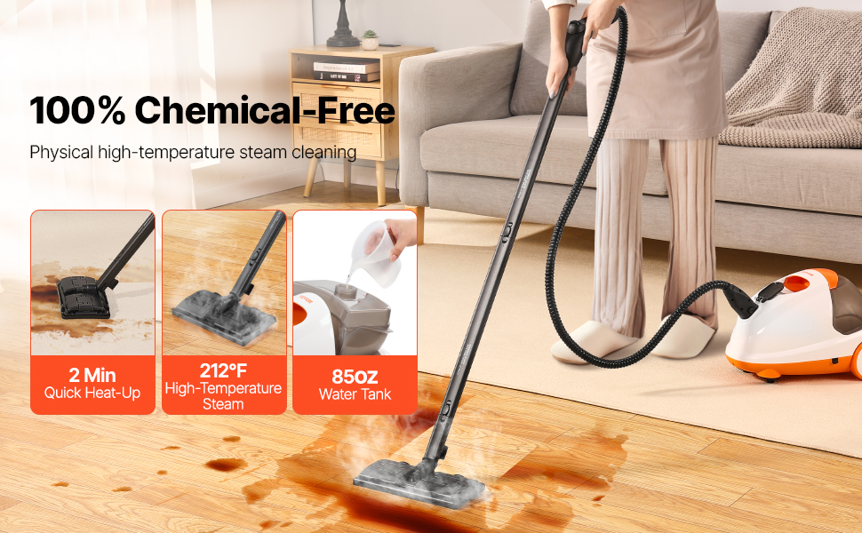 2000W Steam Cleaner Multipurpose Steamer with 27 Accessories，Household ...