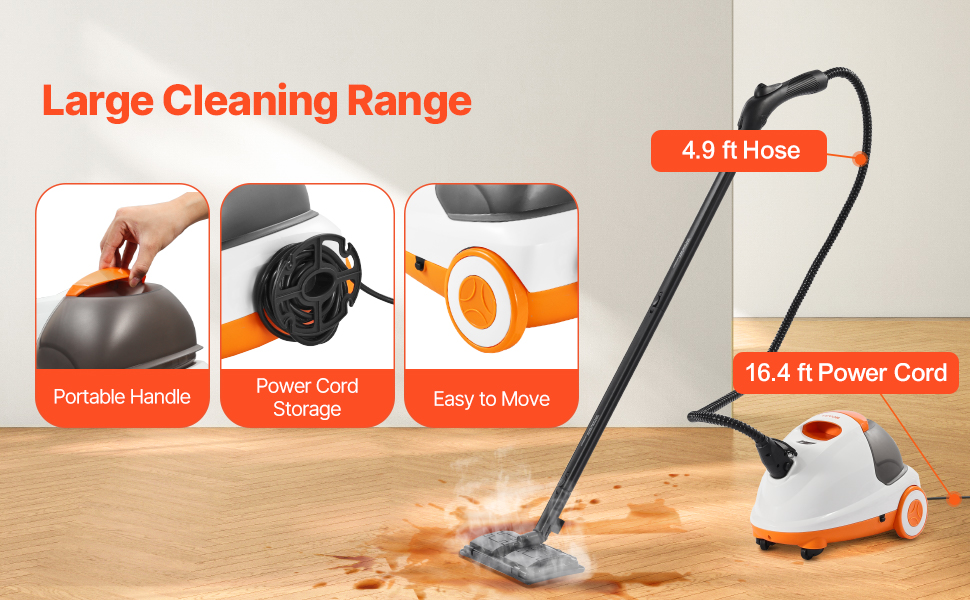 2000W Steam Cleaner Multipurpose Steamer with 27 Accessories，Household ...
