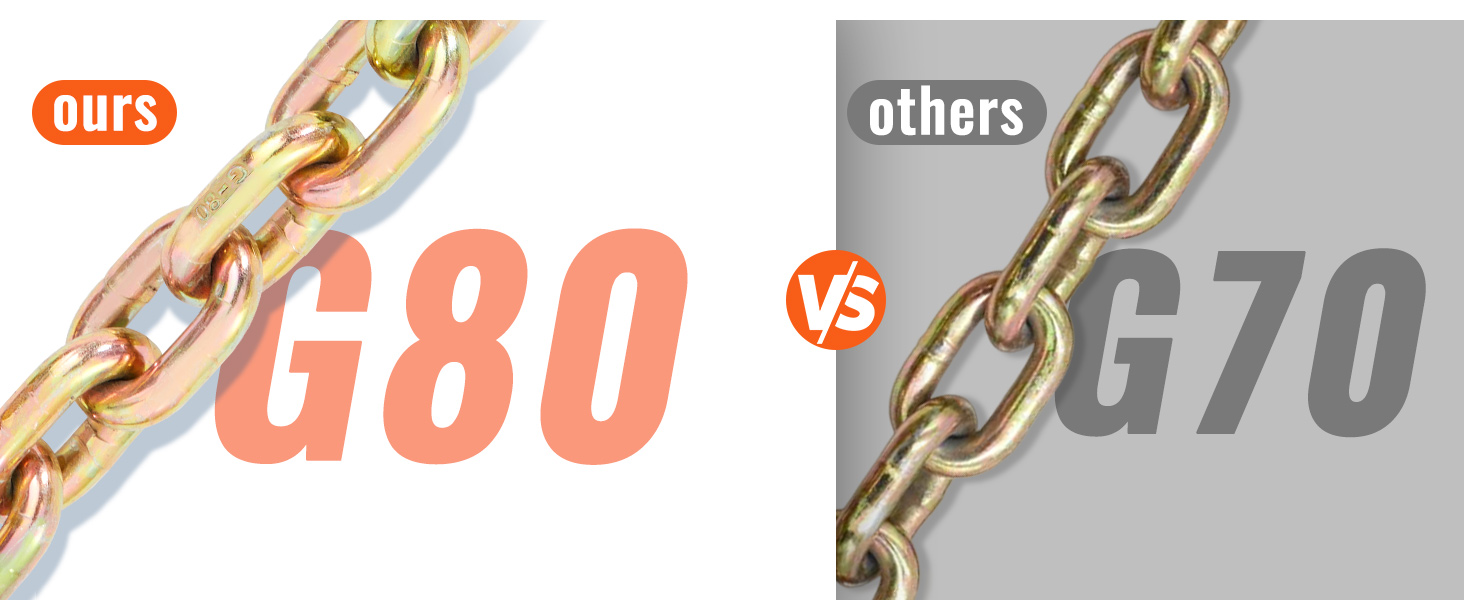 VEVOR V-Chain Bridle, 9620 lbs Working Load Limit, 5/16'' x 3' G80 Tow ...