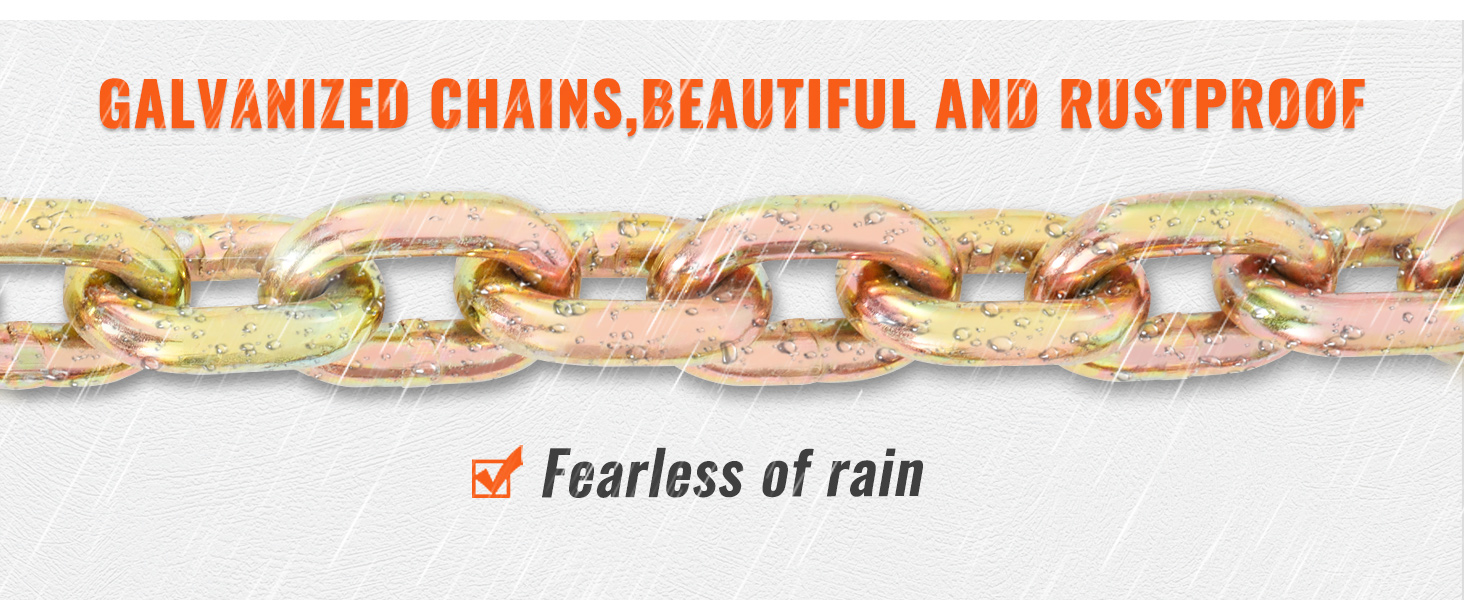 VEVOR V-Chain Bridle, 9620 lbs Working Load Limit, 5/16'' x 3' G80 Tow ...