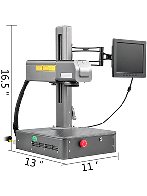 20w Fiber Laser Engraver Optical Fiber Marking Machine Integrated With ...