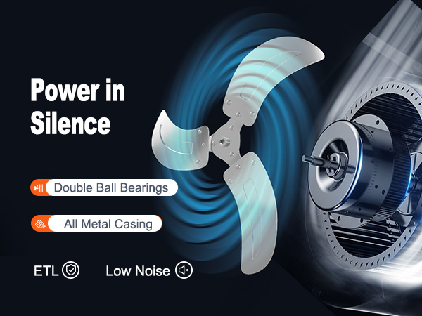 VEVOR Wall Mount Fan, 20 Inch, 3-speed High Velocity Max. 4650 CFM ...