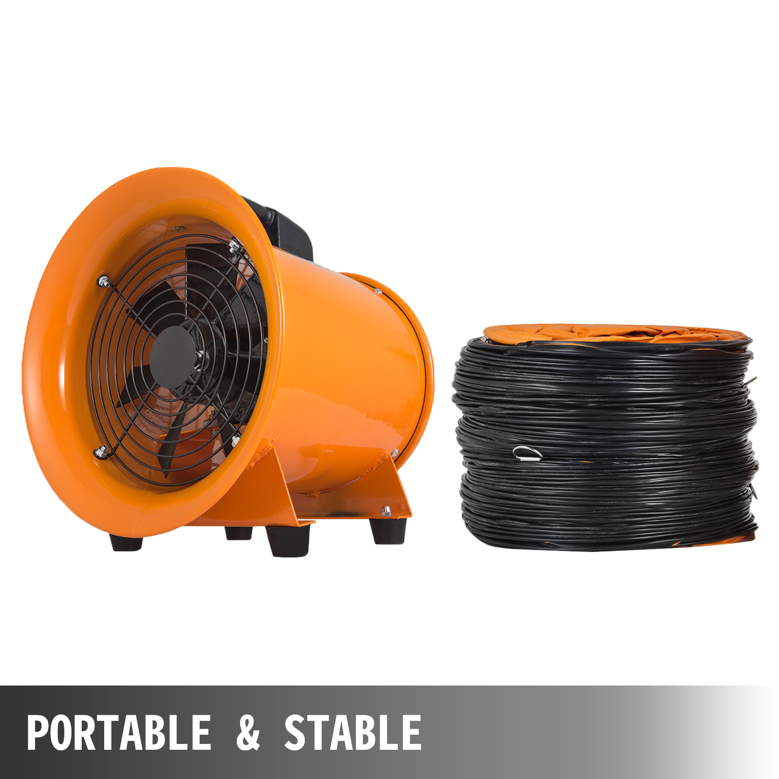 VEVOR 12'' Industrial Extraction Fan w/10m Hose Ventilator Blower Spray ...