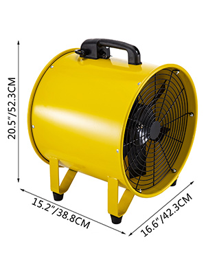 VEVOR Utility Blower Fan, 16 Inches, 1100W 2160 & 3178 CFM High ...
