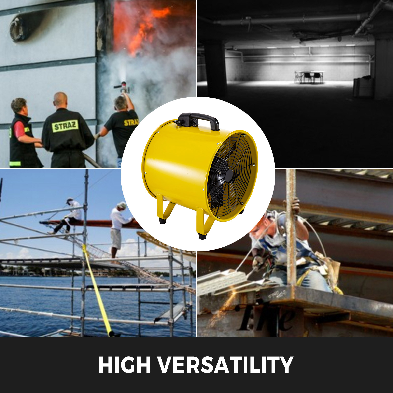 VEVOR 400mm Industrial Extraction Fan 2 speed Ventilator Blower Spray ...