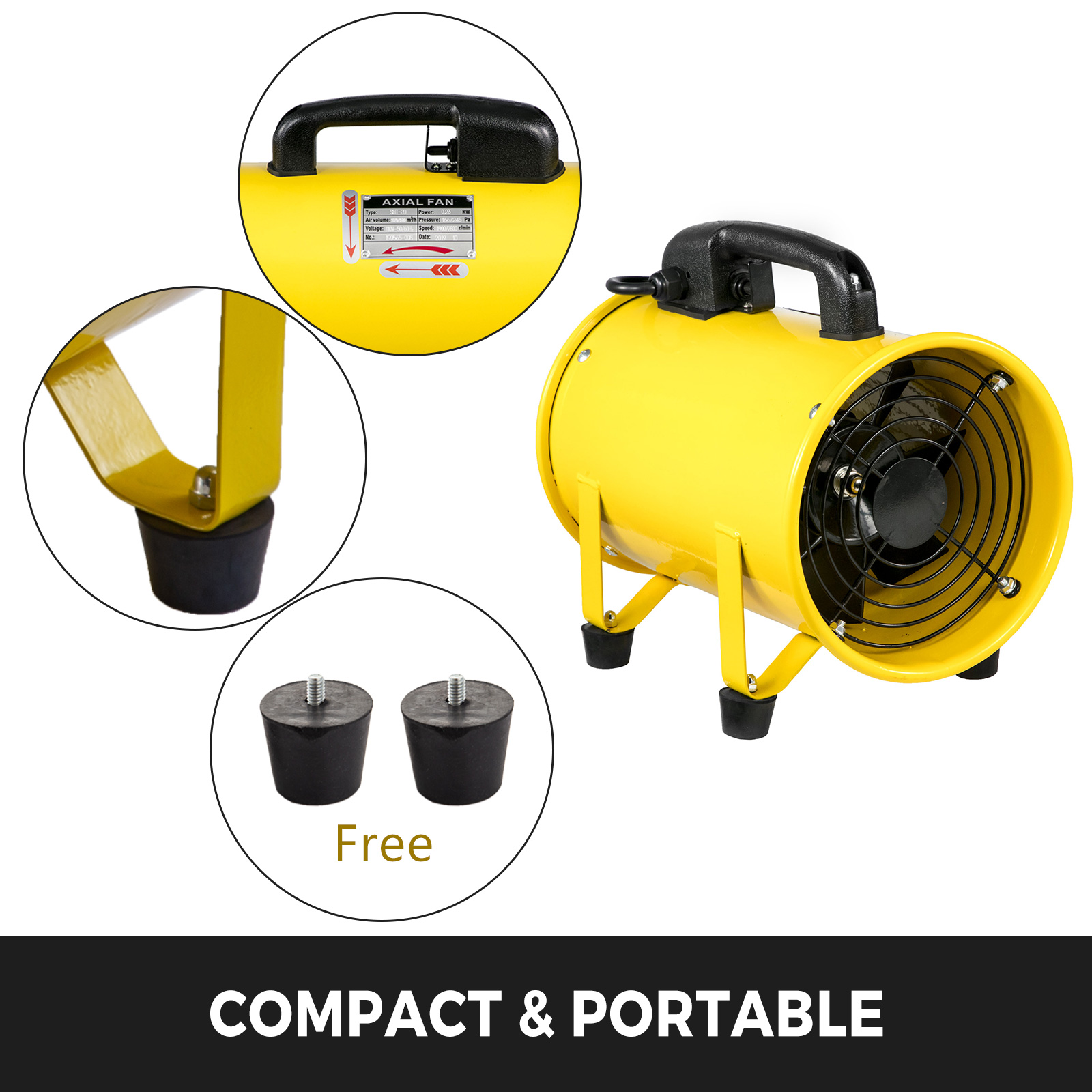 Portable Ventilator Portable Ventilation Fan 8" Utility Blower Max ...
