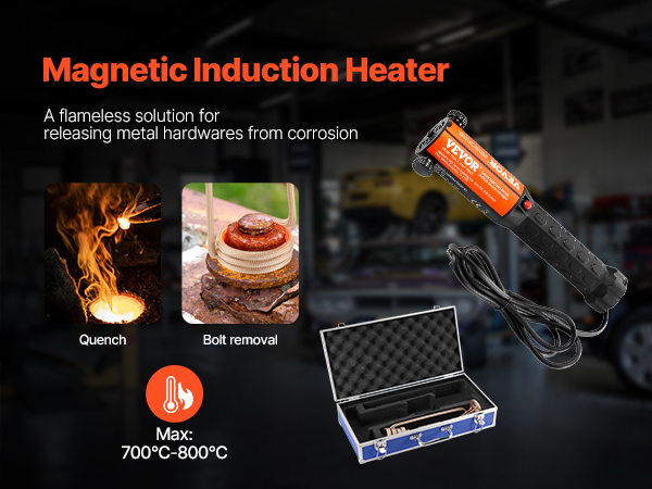 1KW Magnetic Induction Heater Hand-held Induction Heater for Bolts ...