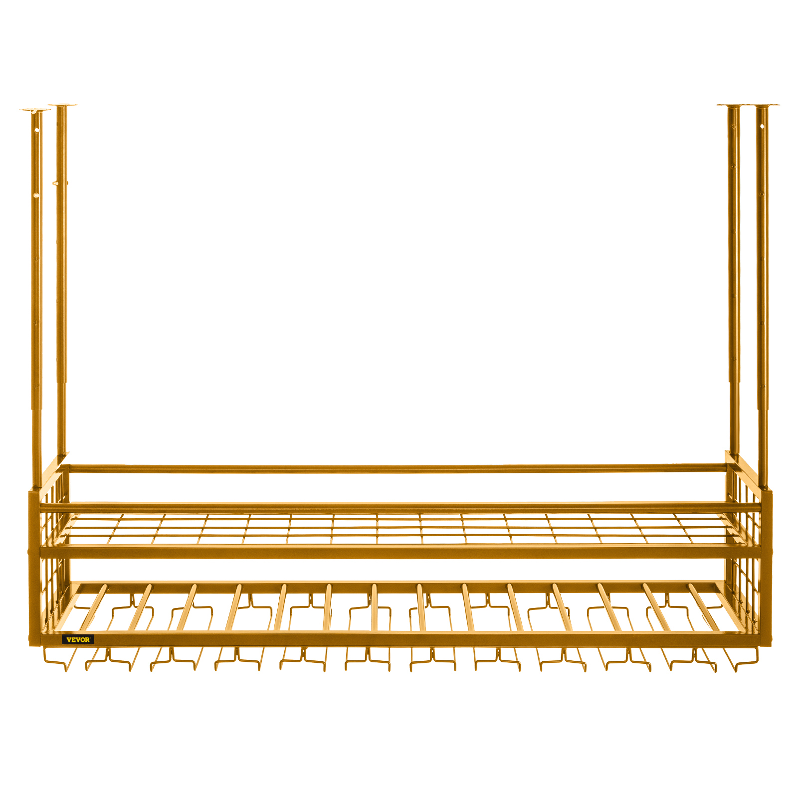 Ceiling-Mounted Bar Wine Rack Wine Glass Hanging Rack Black/Coppery ...