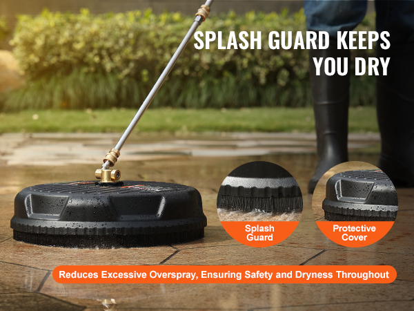 VEVOR Universal 15" Pressure Washer Surface Cleaner, Pressure Washer ...