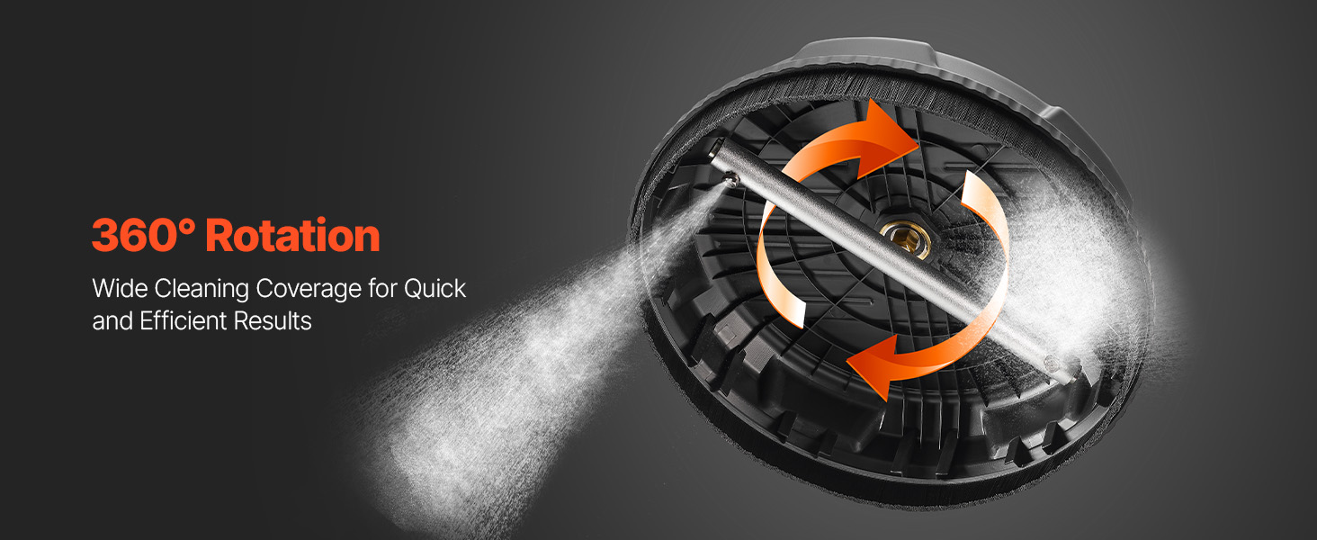 VEVOR 15" Pressure Washer Surface Cleaner, Plastic Pressure Washer ...