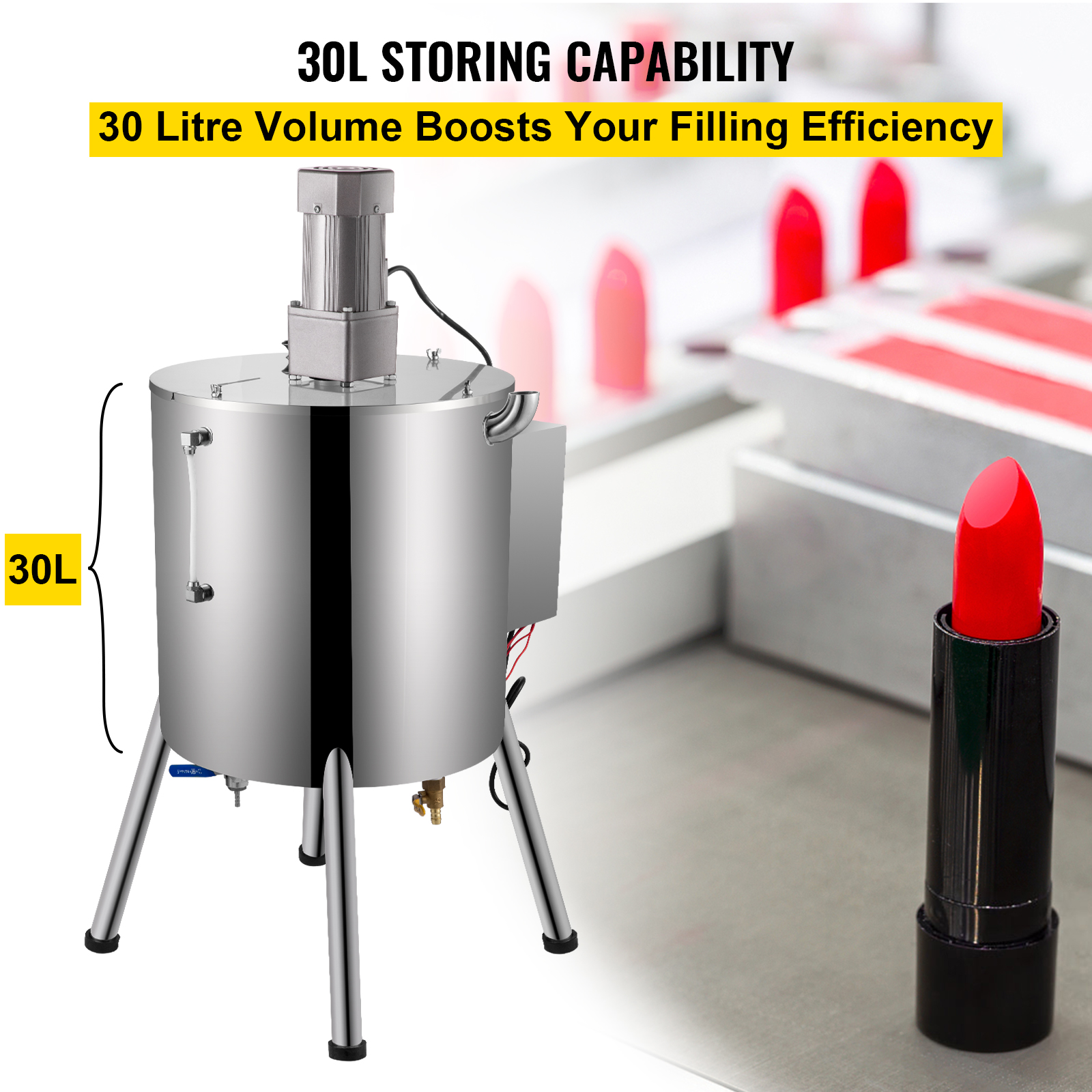 VEVOR VEVOR 30L/8Gal Lipstick Heating Chocolates Crayon Stirring ...