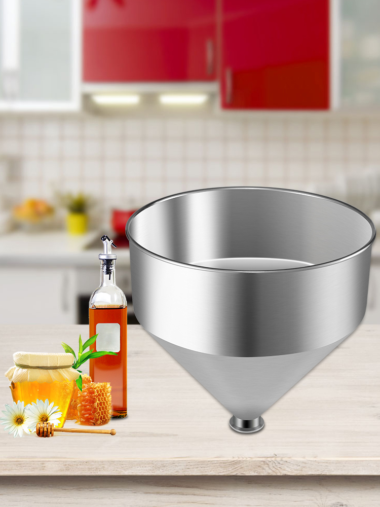 VEVOR 30L/7.9Gal 304 Stainless Steel Hopper for Paste/Liquid Filling ...