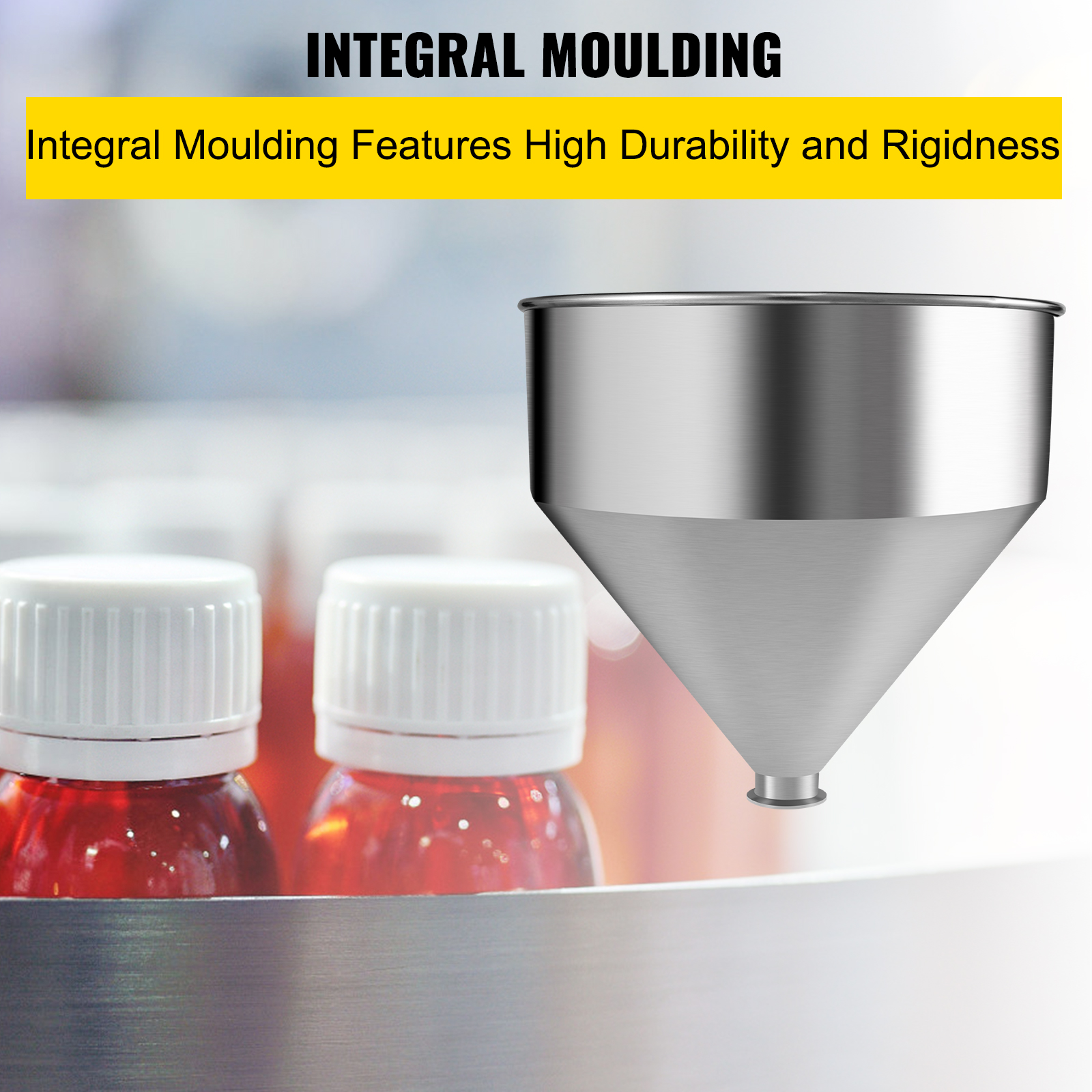 VEVOR 40L/10.6Gal 304 Stainless Steel Hopper for Paste/Liquid Filling ...