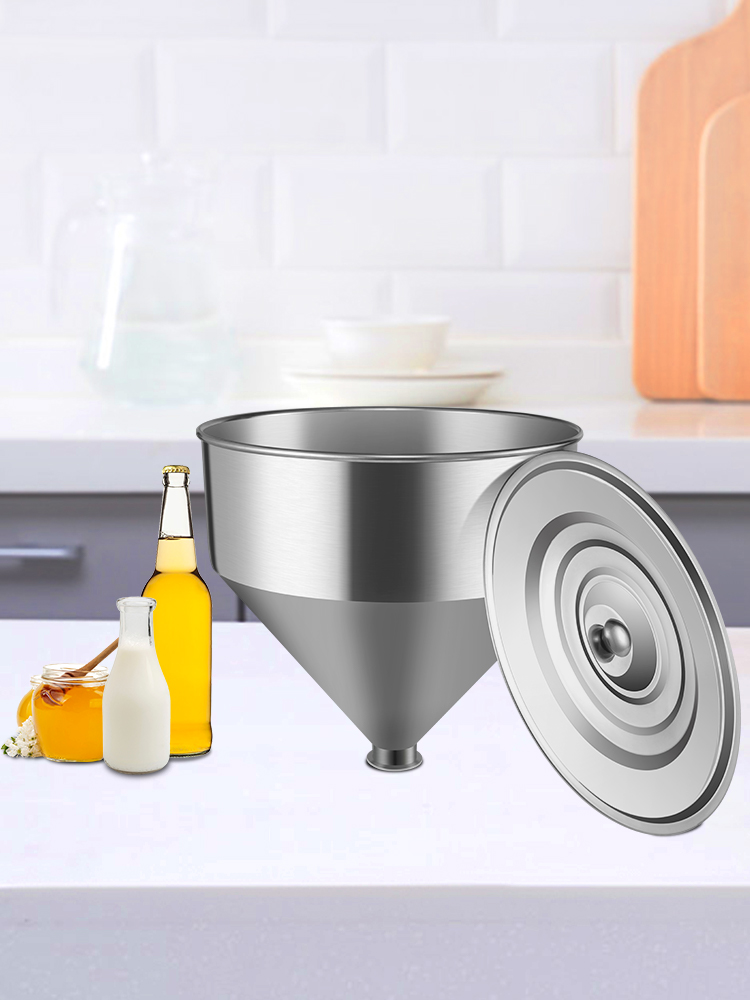 VEVOR 40L/10.6Gal 304 Stainless Steel Hopper for Paste/Liquid Filling ...