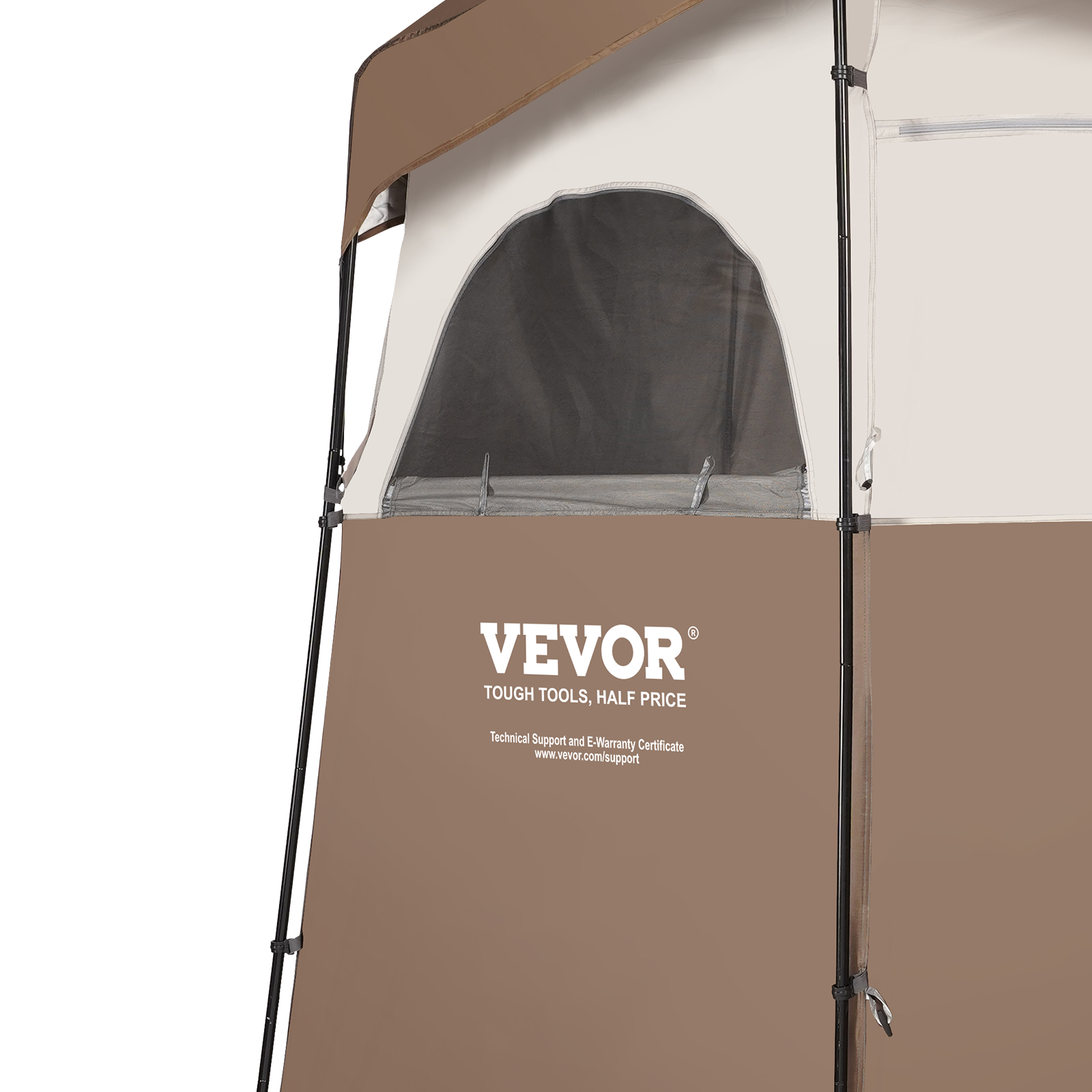 VEVOR Camping Shower Tent, 83" x 42" x 83" 2 Rooms Oversize Outdoor ...