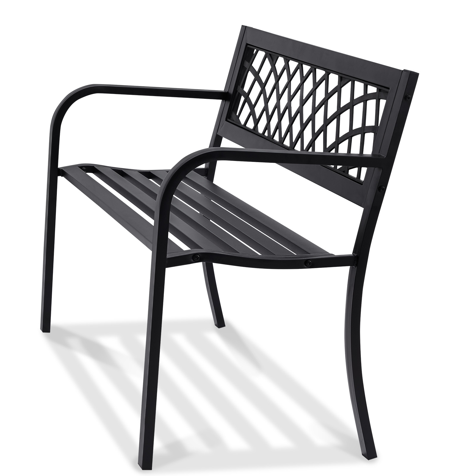 Banc de jardin Vevor Banc De Jardin 52,7x116,3x76,2cm En Métal Capacité ...