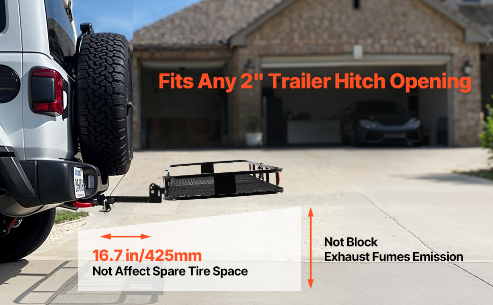 500 lbs Hitch Cargo Carrier Folding Hitch Cargo Carrier with Stabilizer ...