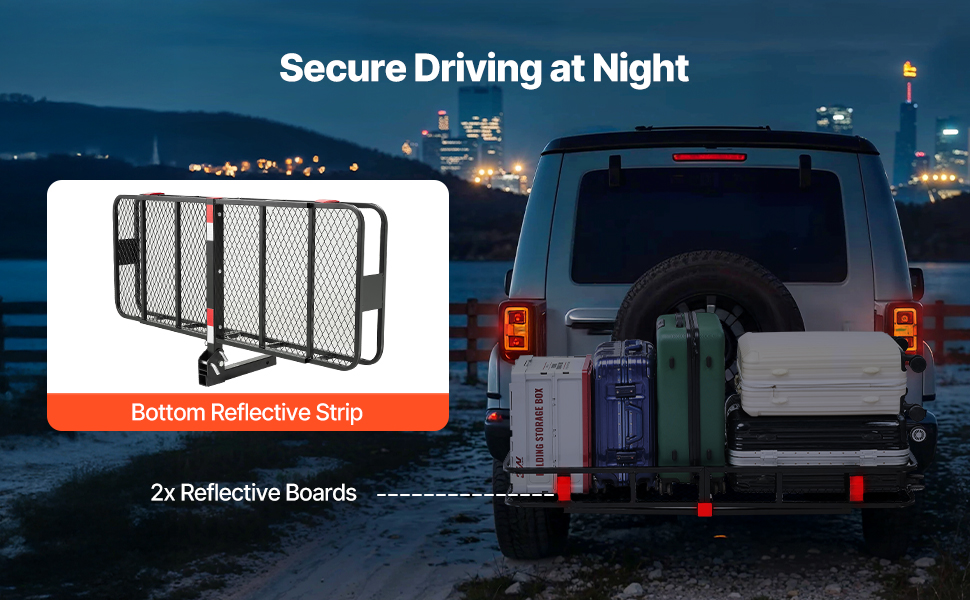 VEVOR 500 lbs Hitch Cargo Carrier Folding Hitch Cargo Carrier with ...