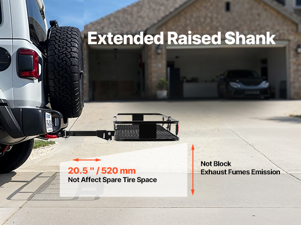 500 lbs Hitch Cargo Carrier Folding Hitch Cargo Carrier for 2" Receiver ...