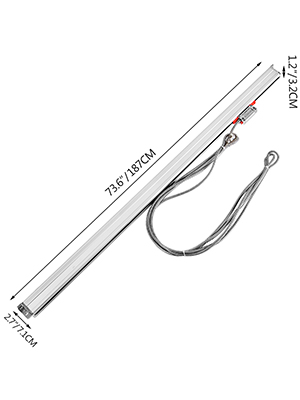 Vevor Precision Linear Scale Linear Glass Scale 1700mm Dro Lathe ...