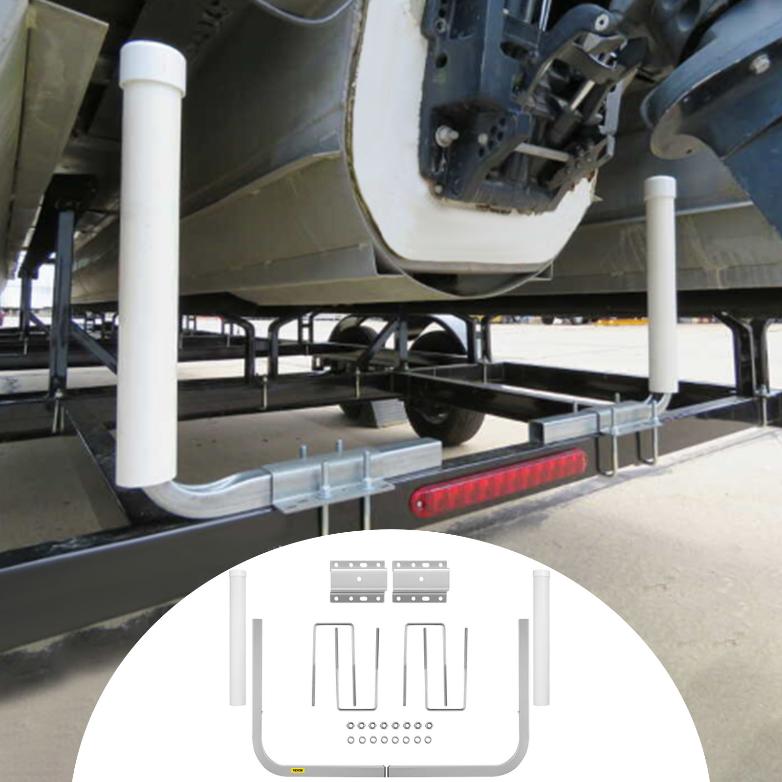 VEVOR Van Roof Ladder Rack, 2 Bars, 661 LBS Capacity, Heavy Duty ...