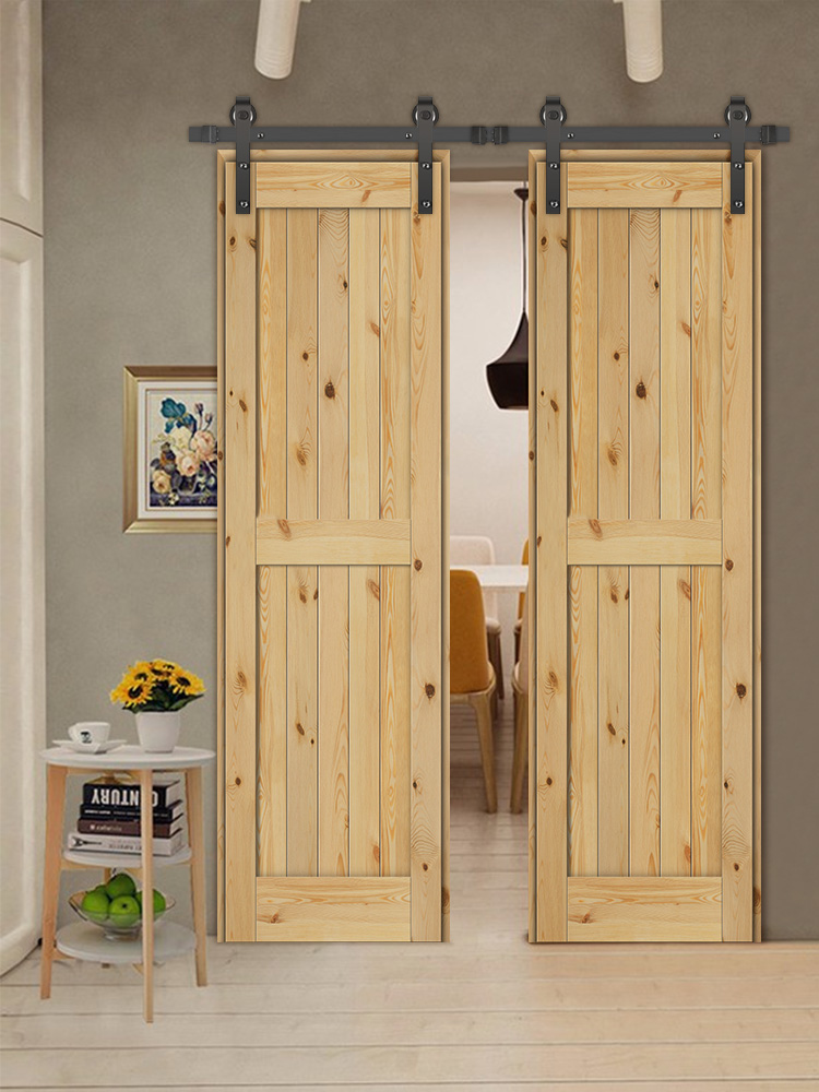 VEVOR Sliding Barn Door Hardware Kit, 5FT Barn Door Kit, 330LBS Load ...