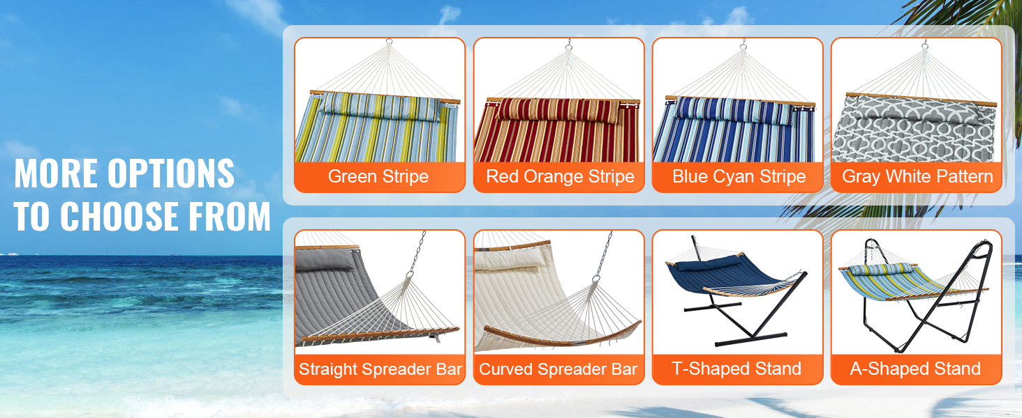 VEVOR kahden hengen riippumatto ja jalusta mukana Heavy Duty 480 lb ...