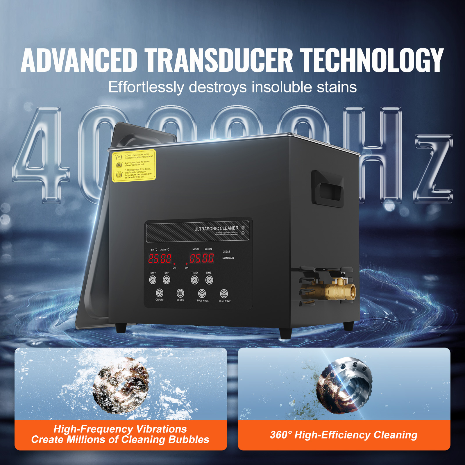 2/3/6/10/15/30L Ultrasonic Cleaner Cleaning Machine Enhanced Heater ...